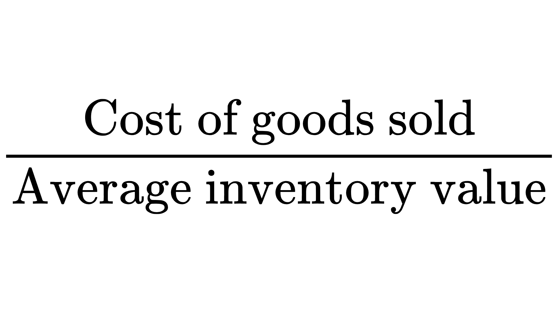 Inventory management metrics