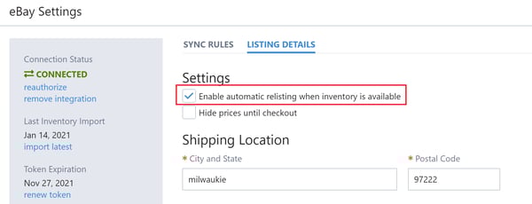 Troubleshooting Quantity and Price synchronization with eBay