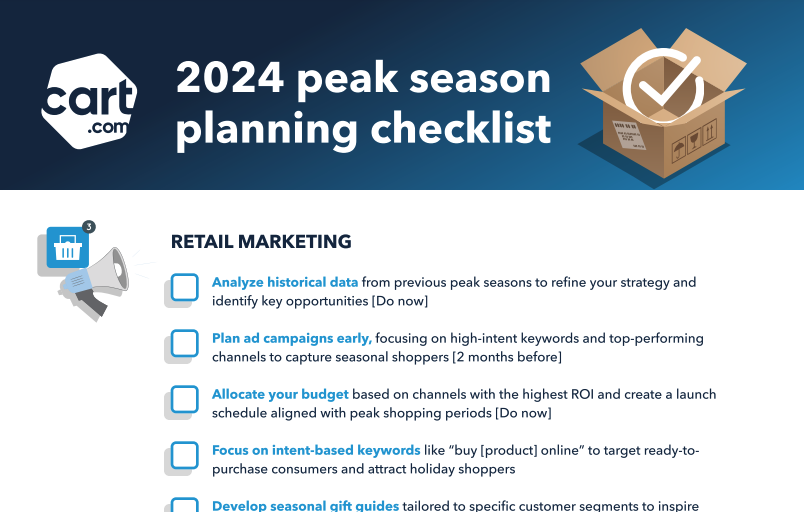 Your peak season prep guide | Peak season checklist | Cart.com